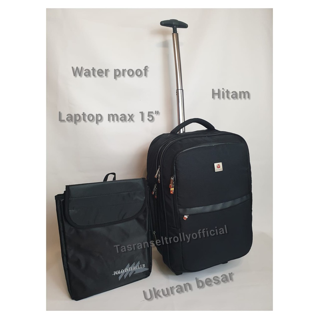 Jual Tas Ransel Troli Laptop waterproof 19" Troli Polo Interclub 100% ...