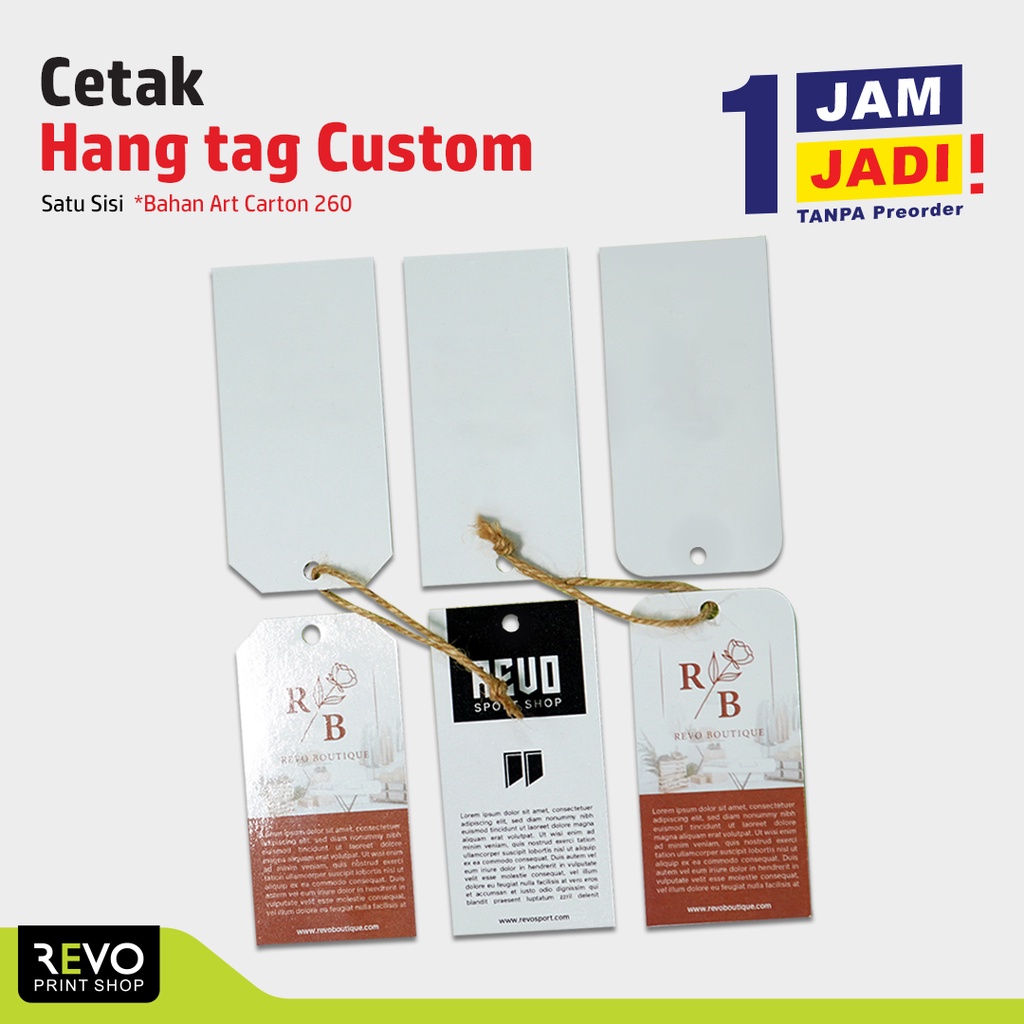 Jual Cetak Custom Hang Tag 1sisi isi 30pcs/Price Tag/Label Hampers/Tag ...