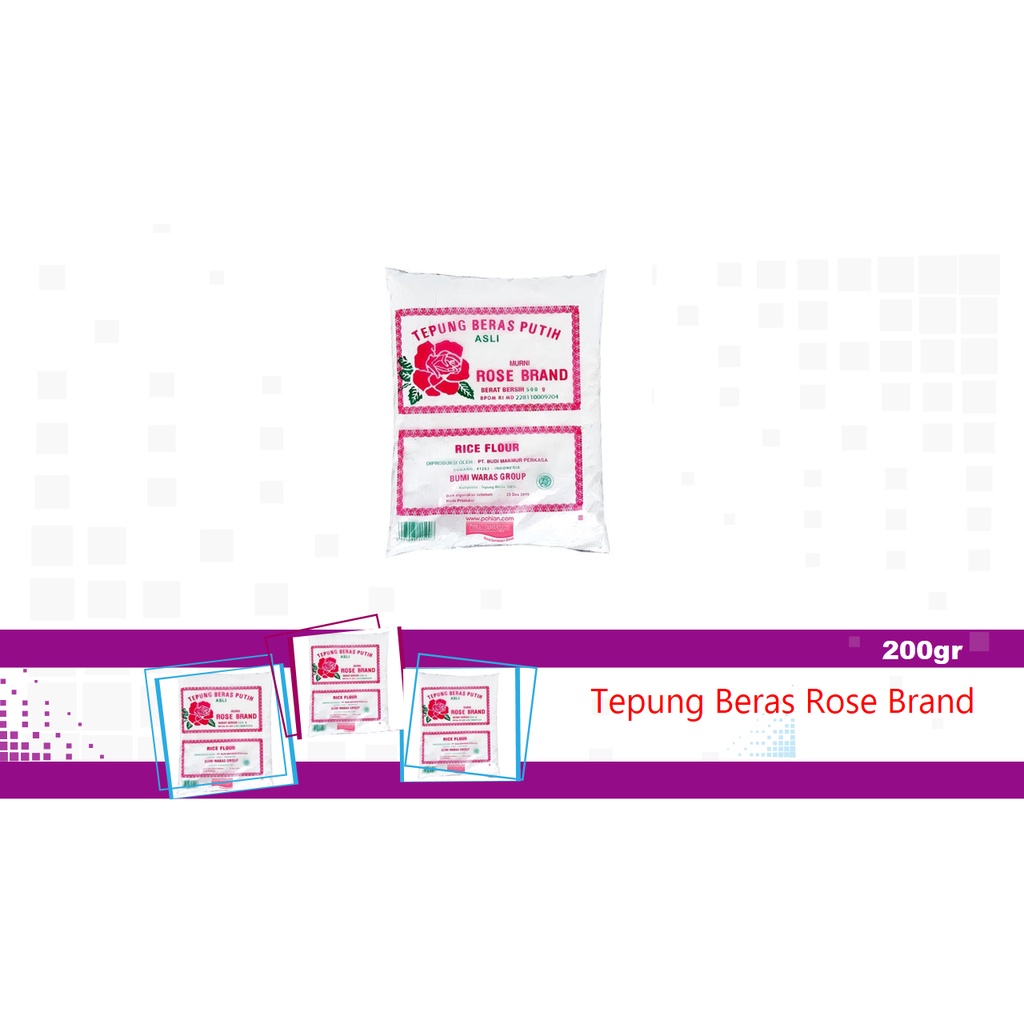 Jual TEPUNG BERAS ROSE BRAND 200GR | Shopee Indonesia