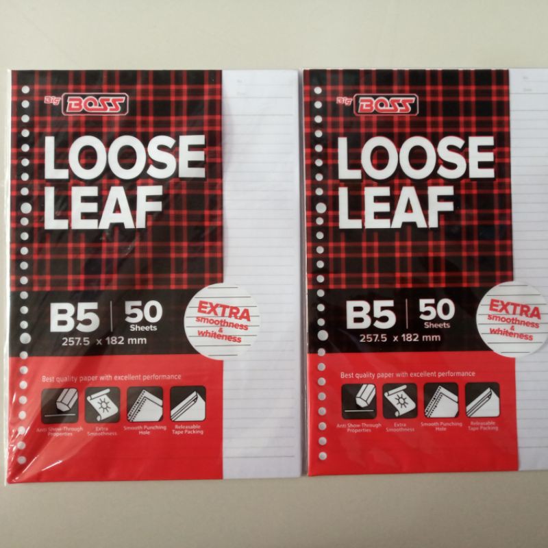 Jual Loose Leaf Big Boss B5/Isi Binder Isi 50 Lembar | Shopee Indonesia