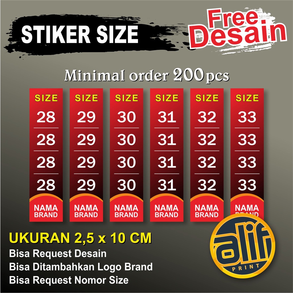 Jual Cetak Stiker Size | Label Stiker | Stiker Merk | Stiker Nomor ...