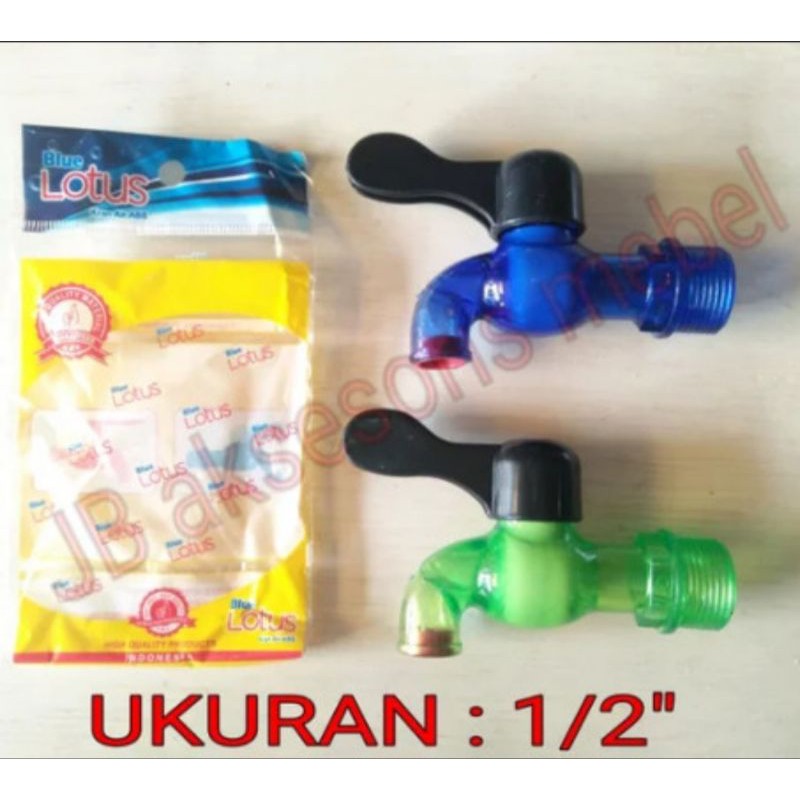 Jual KRAN AIR PLASTIK 1/2" MODEL ENGKEL MERK LOTUS | KERAN TEMBOK PVC 1 ...