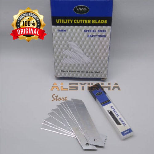 Jual ISI CUTTER BESAR Refill Pisau Cuter Kater 18mm @1ktk (10biji ...