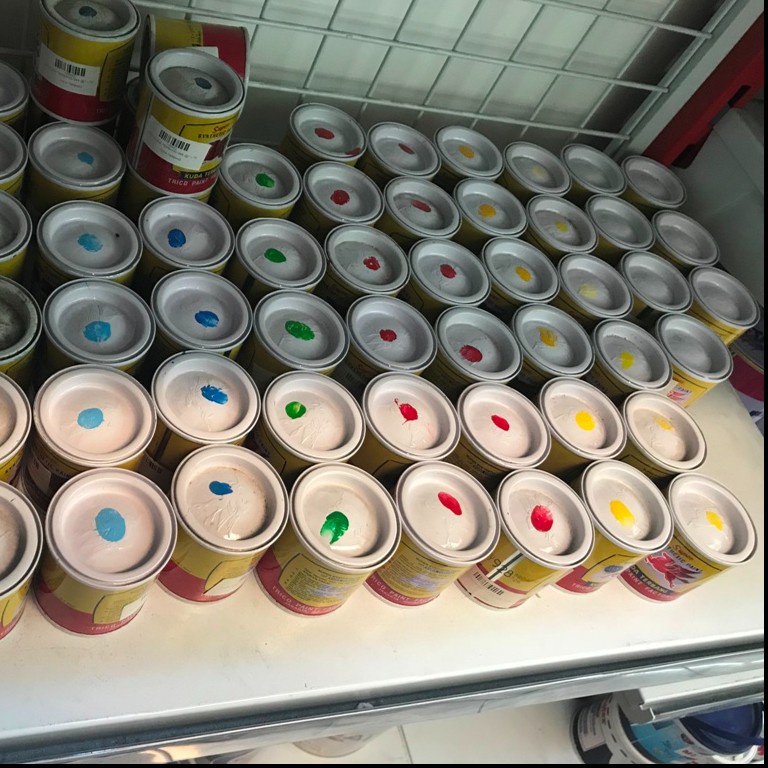 Jual cat minyak untuk kayu dan besi kuda terbang kaleng kecil 0.1 liter ...