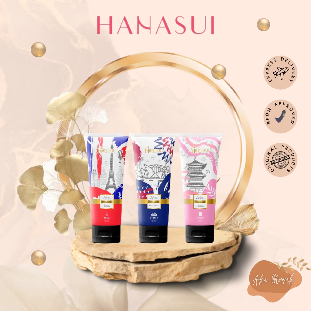 Jual AKU MURAH HANASUI Perfume Body Lotion 180 ML | Shopee Indonesia