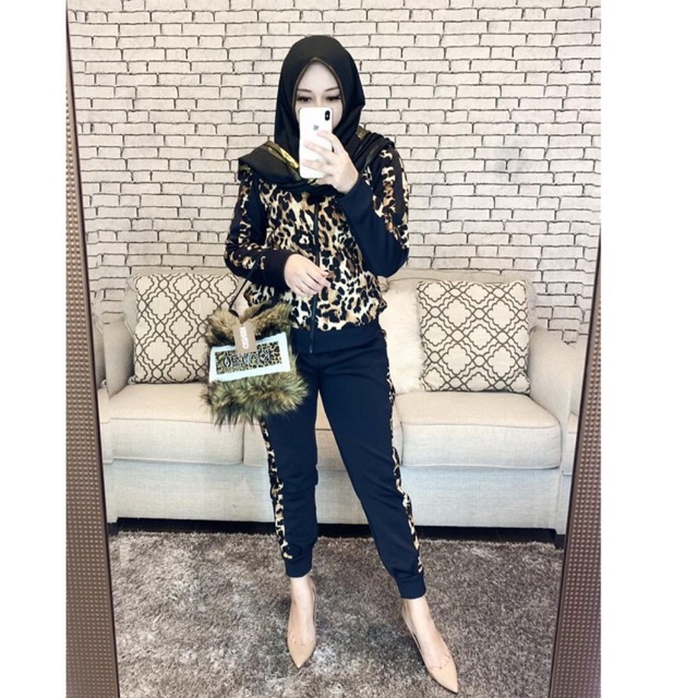 Jual Kenzo Leopard Training Set - Black | Shopee Indonesia