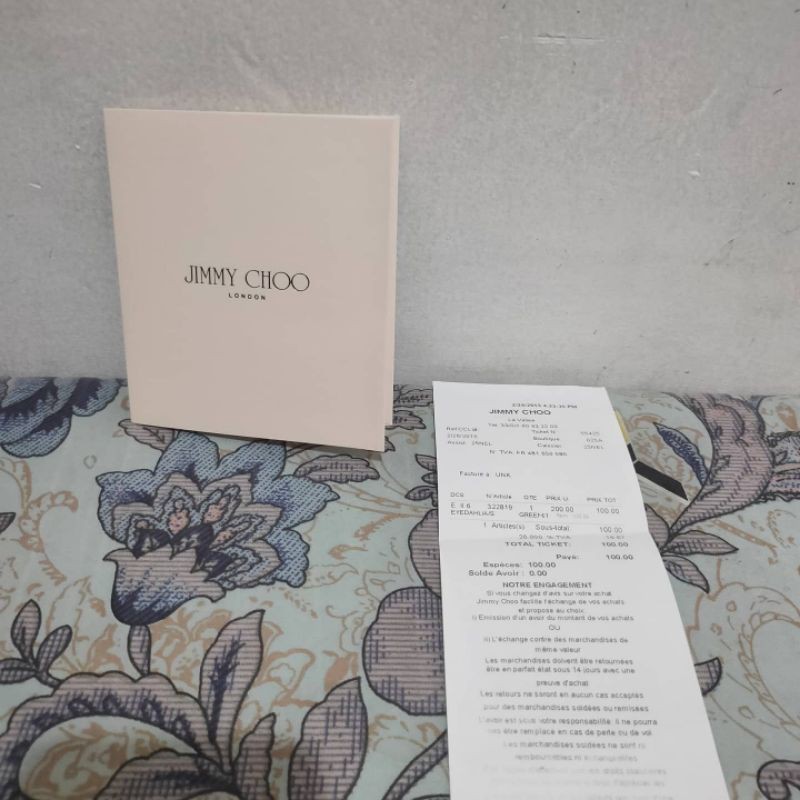 Jual amplop jimmy choo / receipt jimmy choo / envelope jimmy choo ...