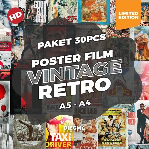 Jual PAKET POSTER FILM VINTAGE CLASSIC JADUL, COCOK UNTUK YANG SUKA OLD ...