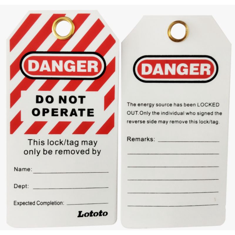 Jual LOTOTO L497A Safety Loto Lockout Tagout Tags (1bags isi 10pcs ...