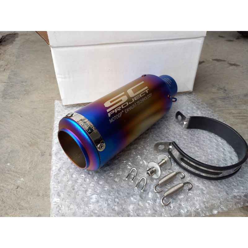 Jual silincer sc projecttt blue import taiwan,cbr250rr ,ninja 250 ,r25 ,gsx ,r15 ,cbr dll ...