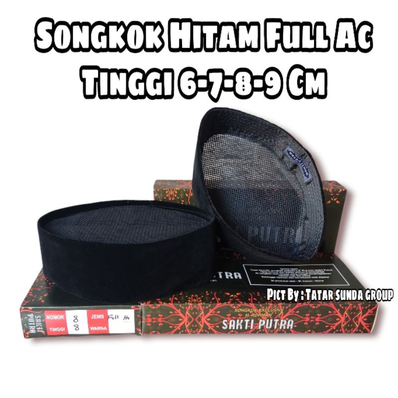 Jual Sakti Putra Peci Hitam Nasional Full Ac Tinggi 6-7-8-9 Cm Kopeah ...