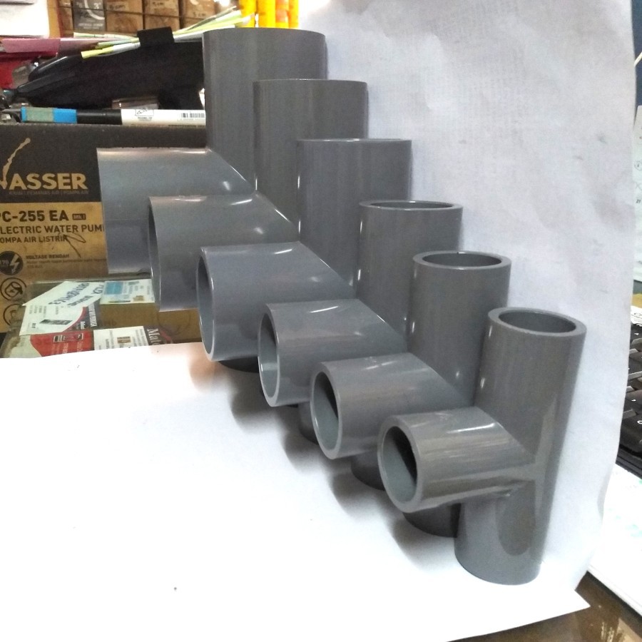 Jual Tee AW Rucika PVC 1/2" 3/4" 1" Inch Tee Sambungan Pipa Pralon | Shopee Indonesia