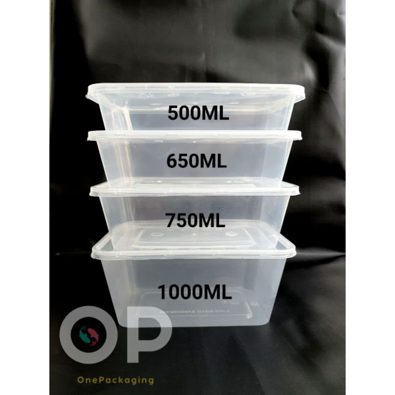 Jual Thinwall Rectangle Thinwall 200ml 250ml 300ml 500ml 650ml 750ml 1000ml/ kotak makan plastik ...