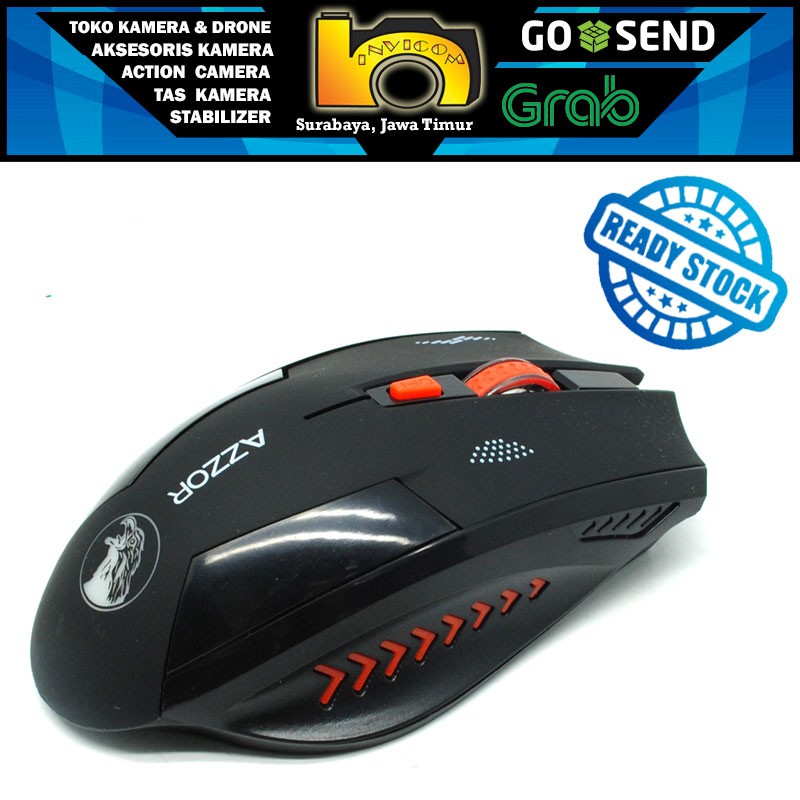 Jual Azzor Mouse Gaming Wireless Rechargeable USB 2400 DPI 2.4G | Shopee Indonesia