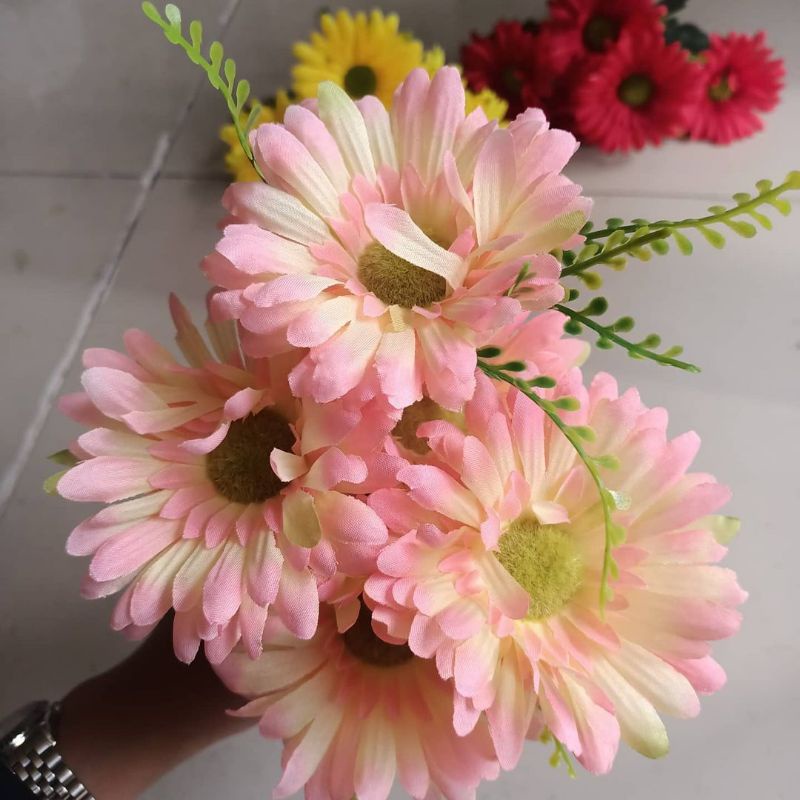 Jual Bunga Garbera X5 Artificial Hias / 1 Lusin R18050 | Shopee Indonesia
