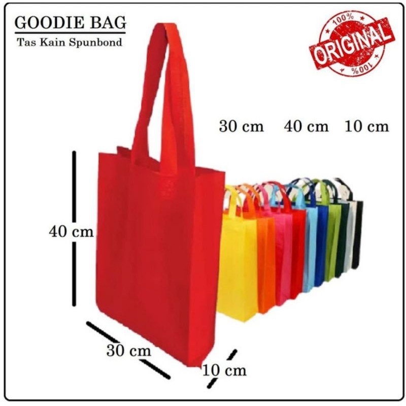 Jual Tas Goodie Bag / Tas Kain Spunbond / Souvenir / Tas Belanja / Tas ...