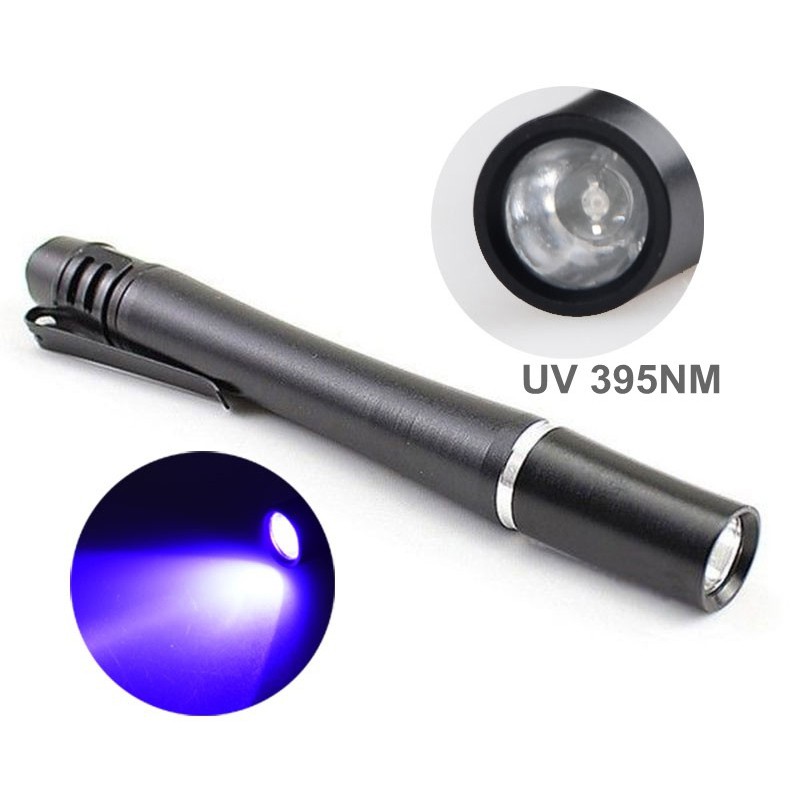 Jual Mini Senter LED Ultraviolet UV Light Pen 395nm - UV-10 | Shopee Indonesia