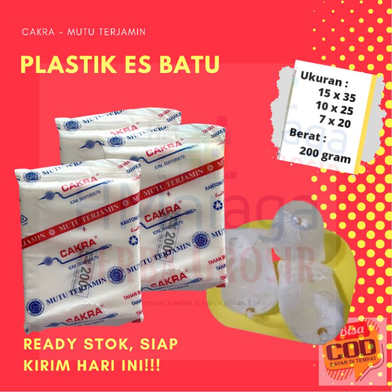 Jual Plastik Es Batu Merek Cakra Mutu Terjamin Tahan Minyak dan Santan ...