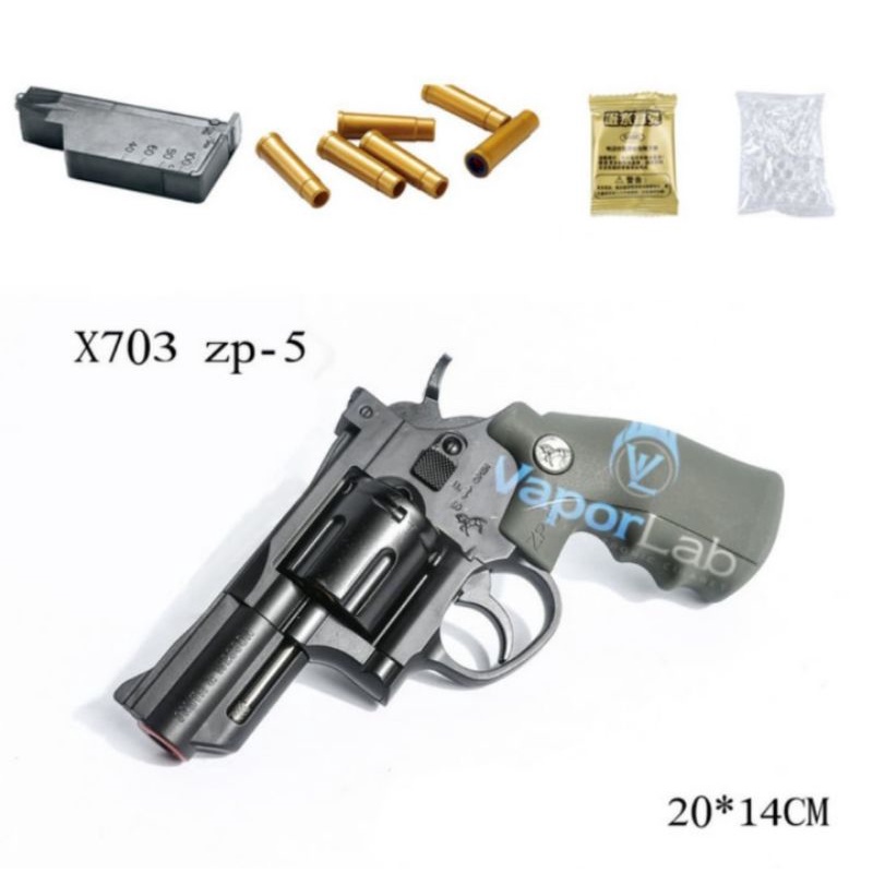 Jual mainan pistol anak replika toy gun revolver colt python 357 peluru ...