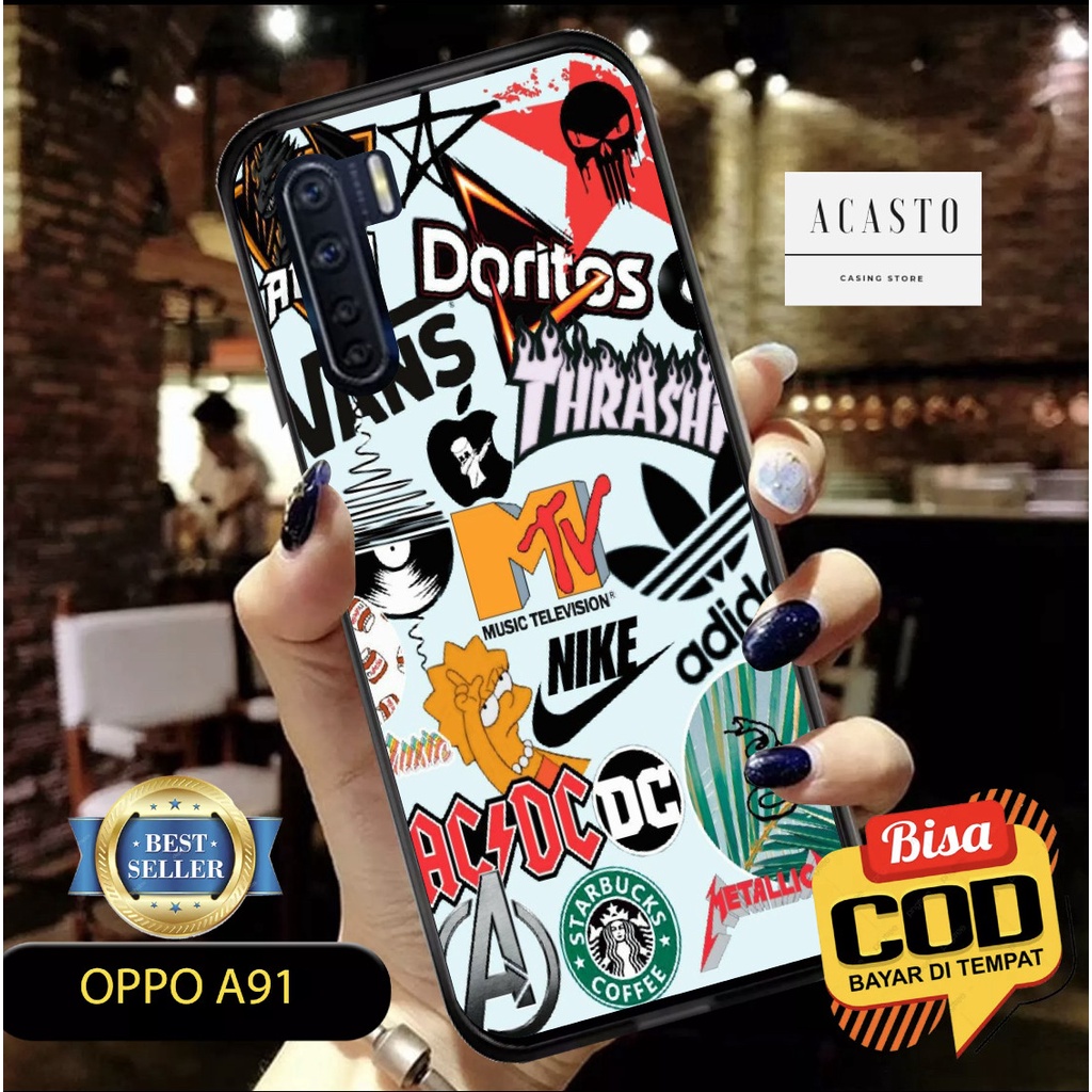 Jual ACASTO Case Oppo A91/ Reno 3 motif fashion aesthetic grafity theme ...