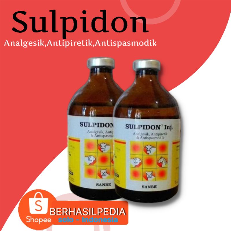 Jual SULPIDON 100 ml SANBE - ObatPereda Sakit Hewan Analgesik ...