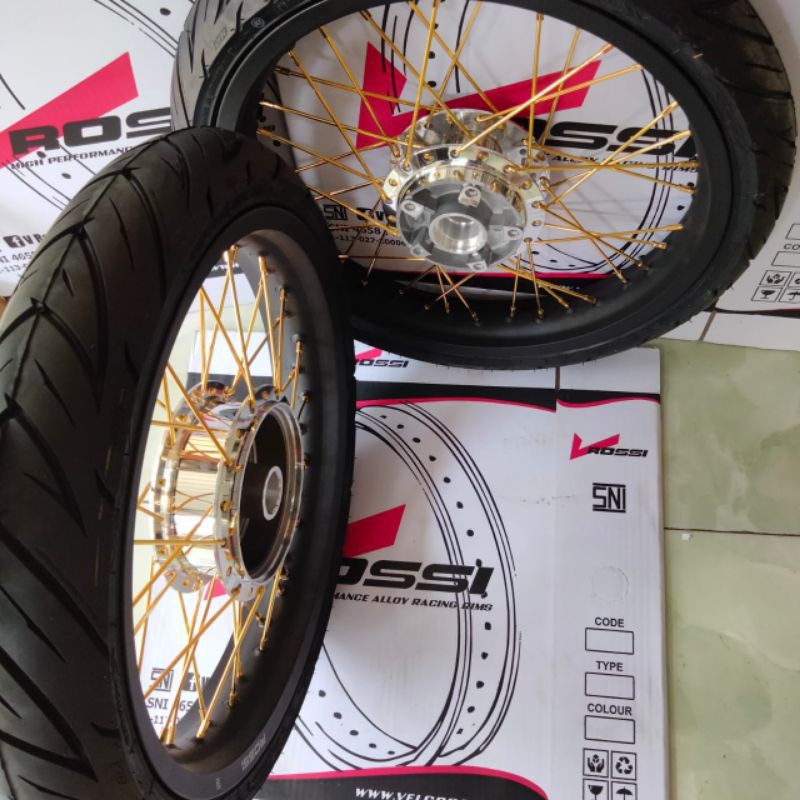 Jual velg jari jari vixion old/ new tapak lebar 250/215x17 plus ban ...