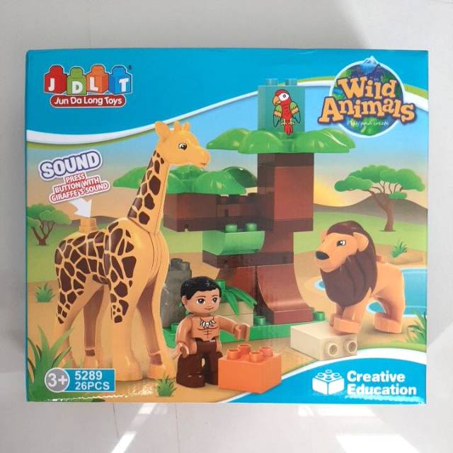 Jual Wild Animals JLDT mainan balok anak | Shopee Indonesia