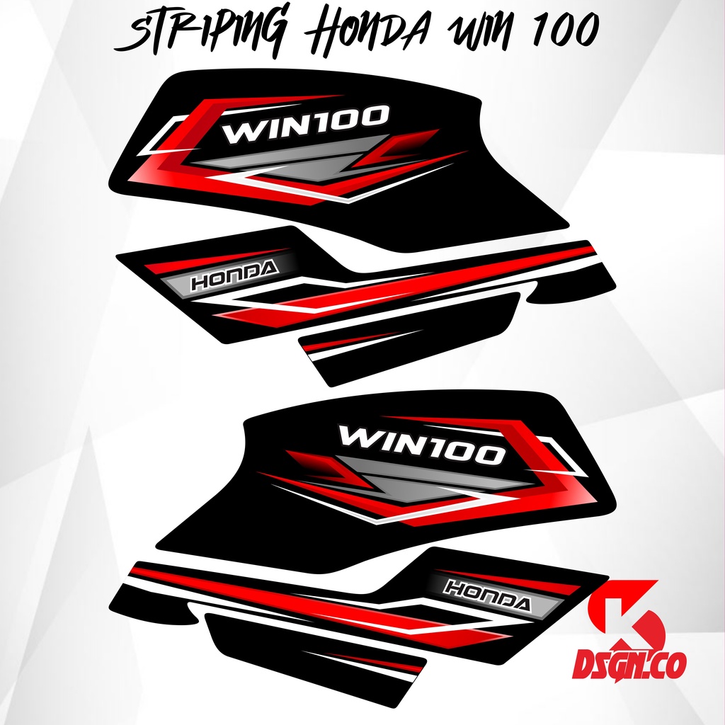 Jual Stiker Striping Honda WIN 100 04 Desain Racing - Stiker Lis ...