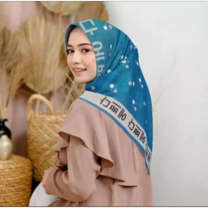 Jual JILBAB KOREA/ KOREAN STYLE/ KORAN VIRAL/ Segi Empat/ Printing ...