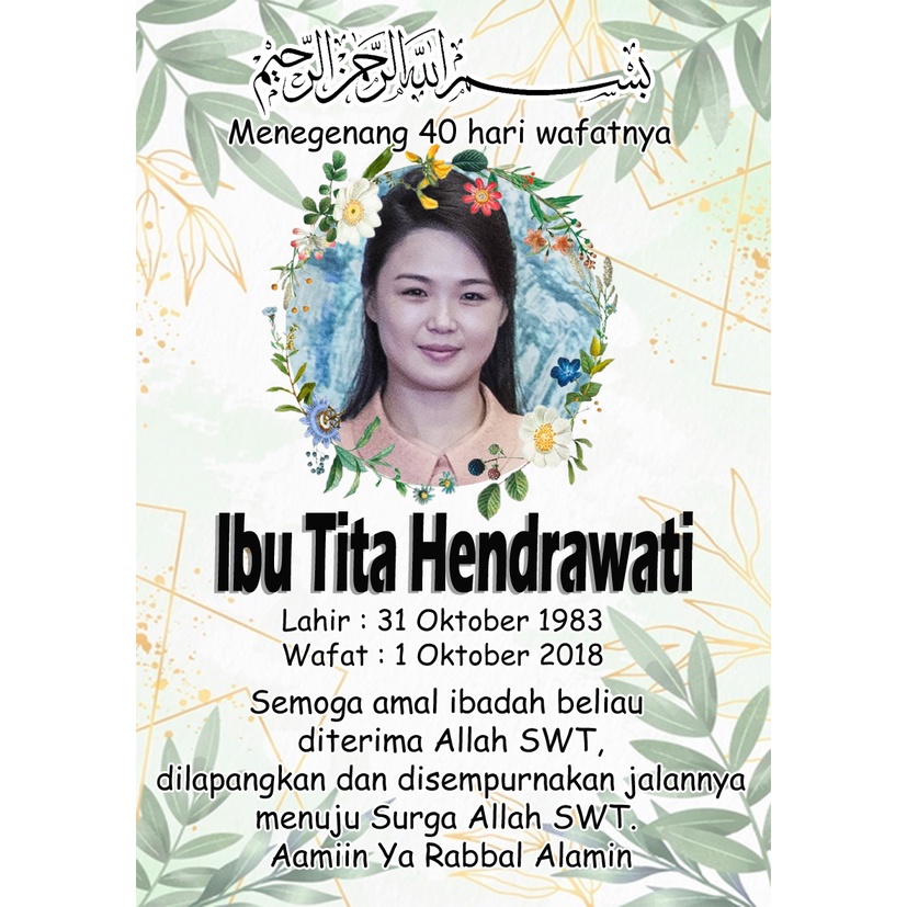 Jual Kartu Ucapan Haul Tahlil / 40 hari / 1000 hari | Shopee Indonesia