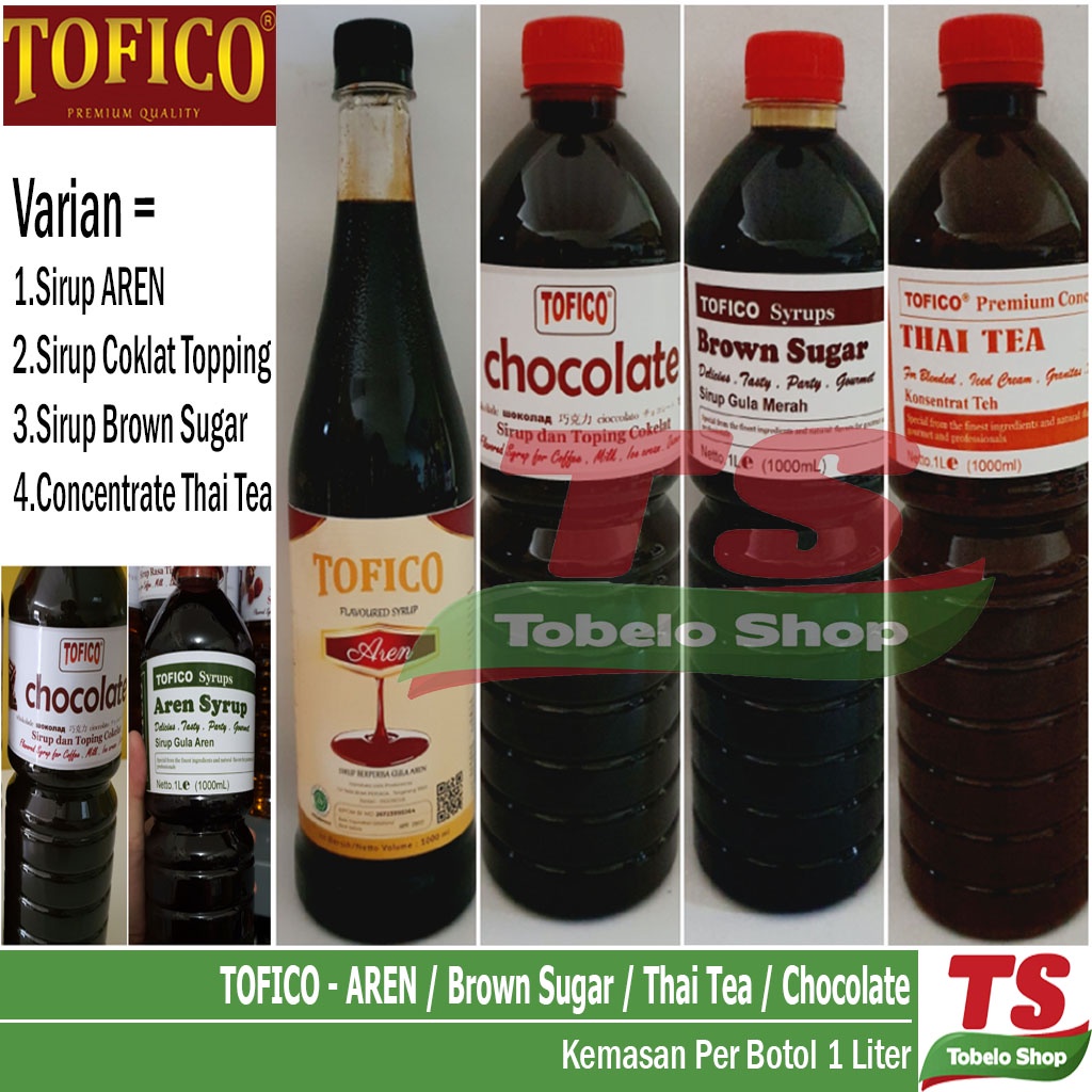 Jual TOFICO SIRUP AREN / TOFICO SIRUP COKLAT / TOFICO CHOCOLATE TOPPING ...