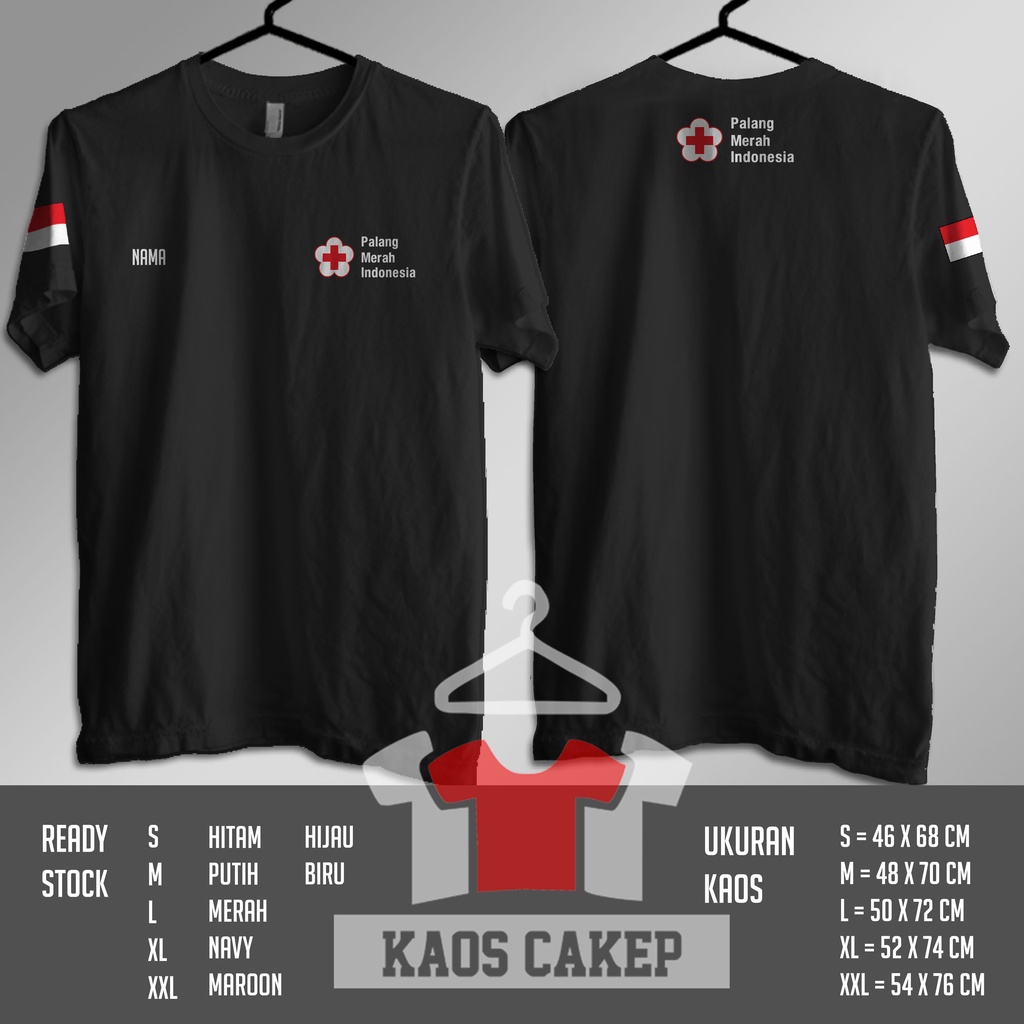 Jual Kaos Baju PMI Palang Merah Indonesia Kaos Distro | Shopee Indonesia