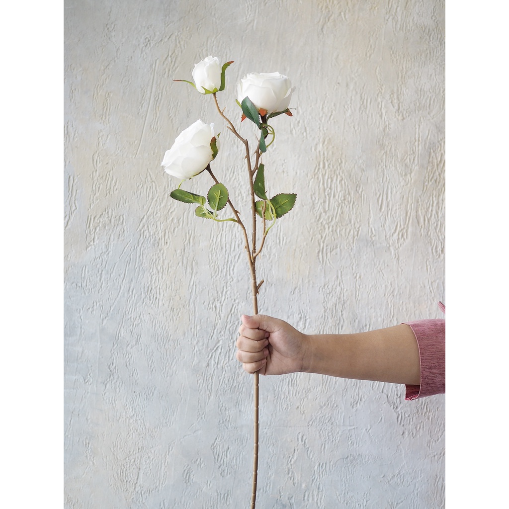 Jual Bunga Artificial Cabbage Rose Spray (B22085) | Shopee Indonesia