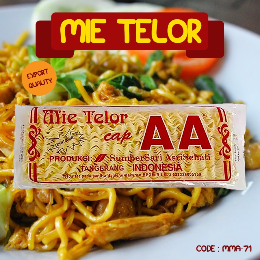 Jual MIE TELOR CAP AA - MIE TELUR AA 1 Pack isi 10 Pcs | Shopee Indonesia