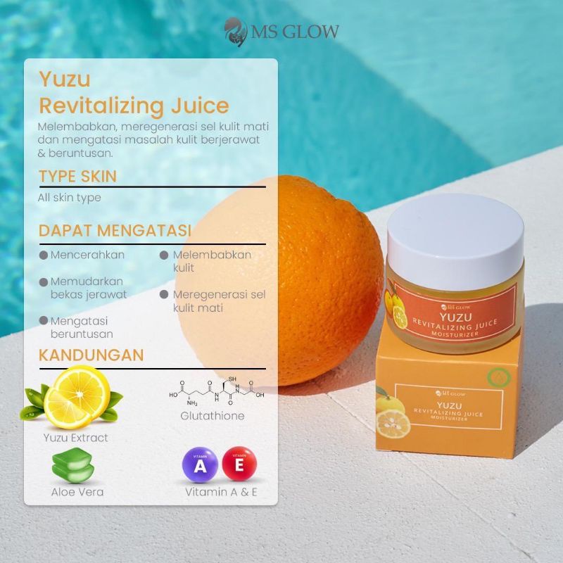 Jual MS GLOW MOISTURIZER JUICE ( YUZU CACTUS WATERMELON) | Shopee Indonesia