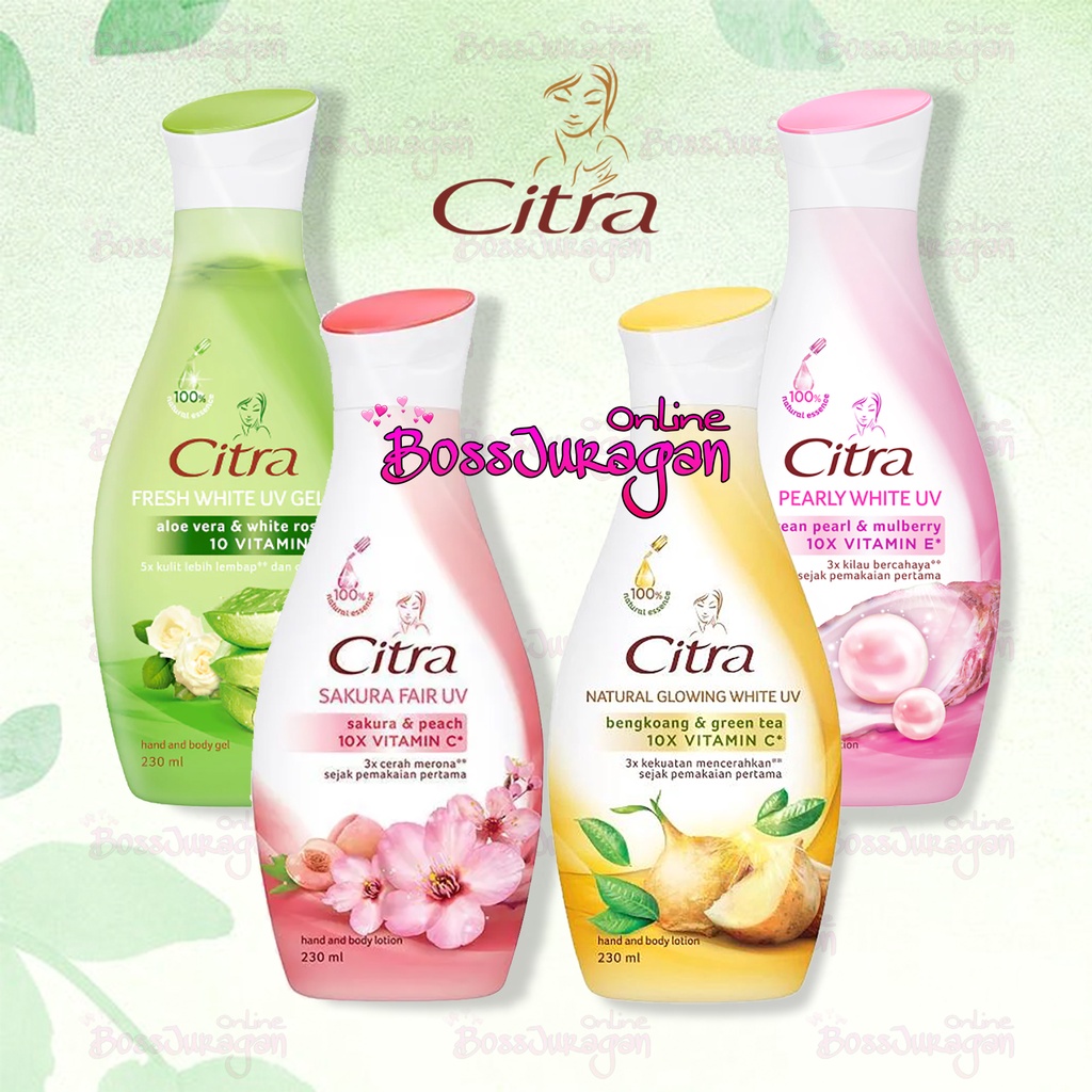 Jual (BOSS) (BPOM) CITRA Hand Body Lotion 210/230/380ML - Natural Glowing White UV / Pearly ...