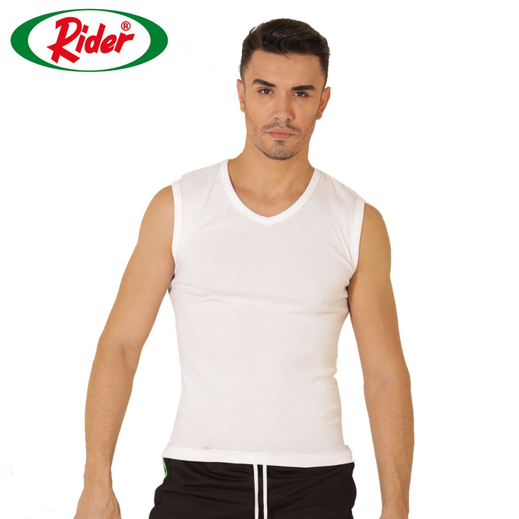 Jual Rider Sleeveless - Tanktop Pria V-Neck R226BP Warna Putih isi 1 ...