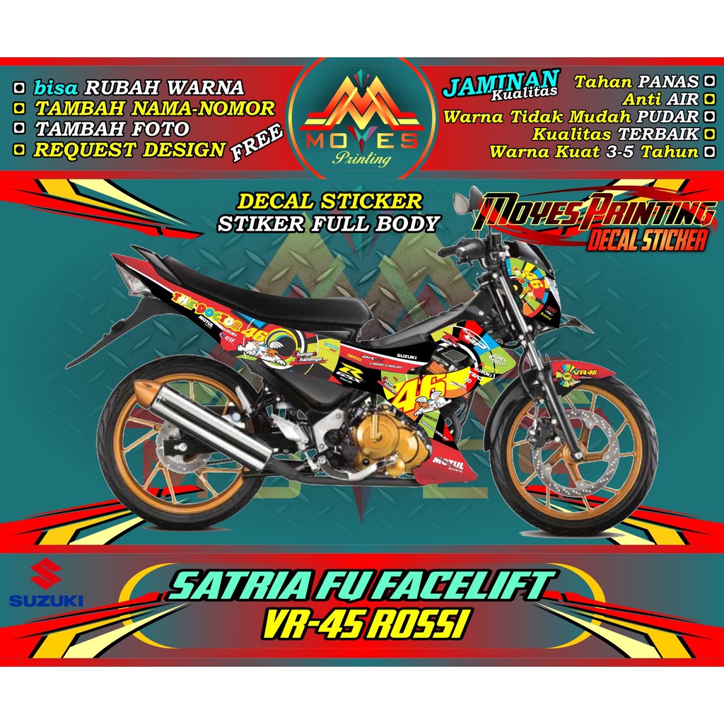 Jual Decal Satria Fu 150 Full Body Kit Motor Suzuki Satria Fu 150 ...