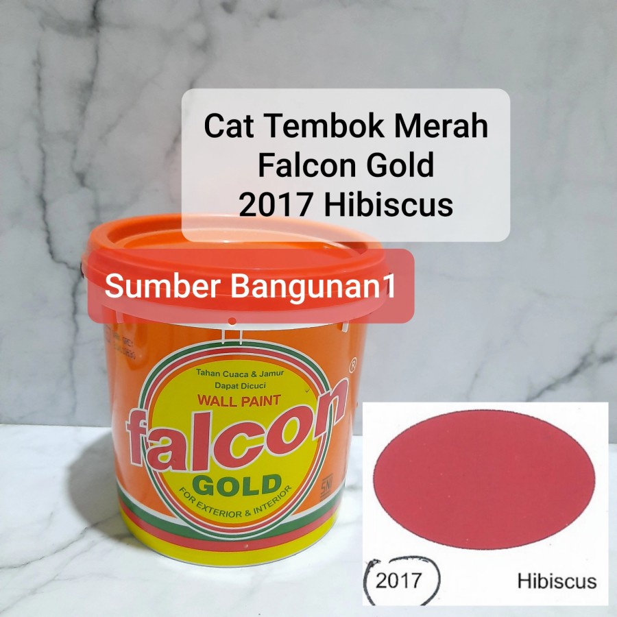 Jual Cat Tembok 2017 Hibiscus falcon gold 1kg merah dinding triplek red ...