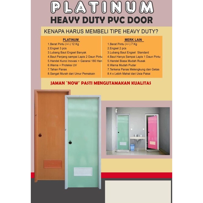 Jual Pintu Kamar Mandi PVC Heavy Duty | Shopee Indonesia