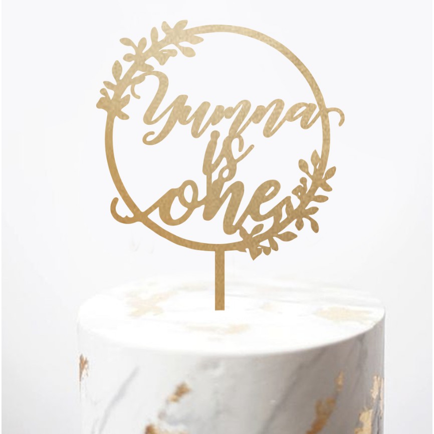 Jual Custom Cake Topper Birthday | Topper Akrilik | Bisa Custom Tulisan ...