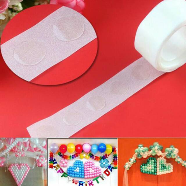 Jual LEM BALON 1 Roll isi 100 / Balloon Glue Dot / Perekat ke Dinding ...