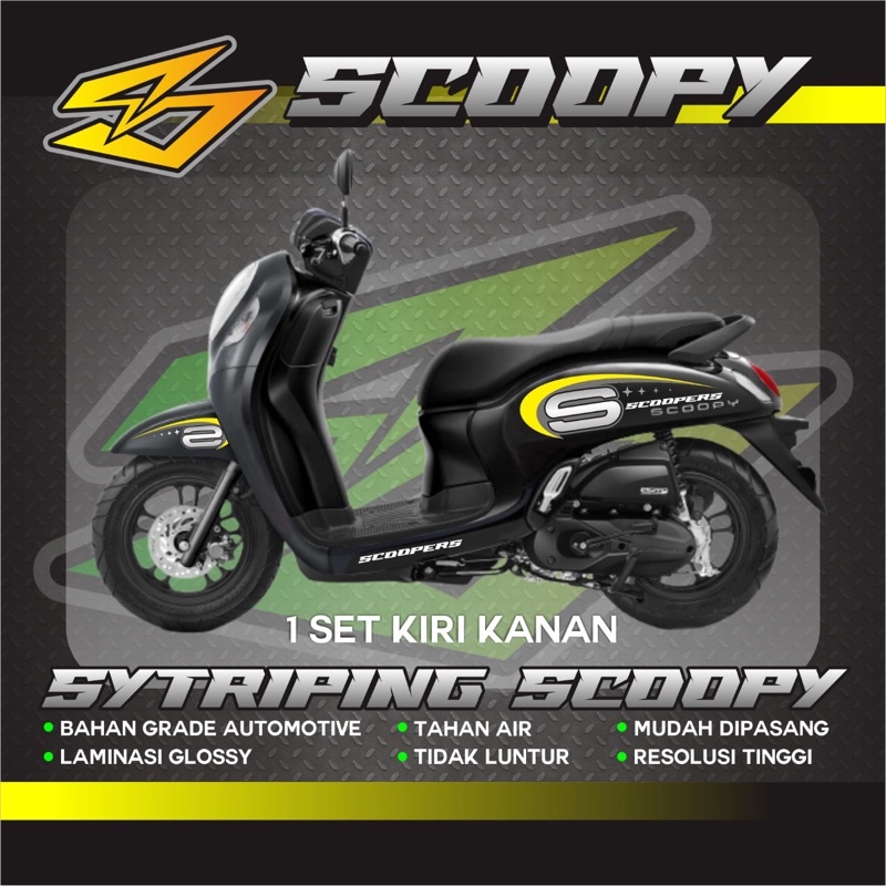 Jual STRIPING MOTOR SCOOPY VARIASI LANCIP SIMPLE LIS KUNING | Shopee ...