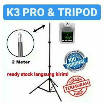 Jual K3 Pro Infrared Thermometer + Stand Tripod 200cm | Shopee Indonesia