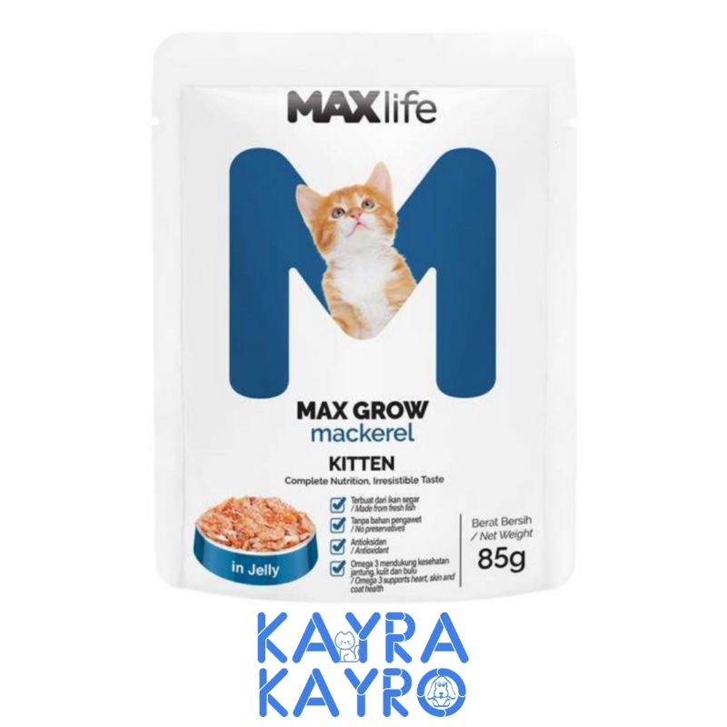 Jual MaxLife Kitten Cat 85 gr Pouch - Snack/Treat/Camilan/Makanan Basah ...