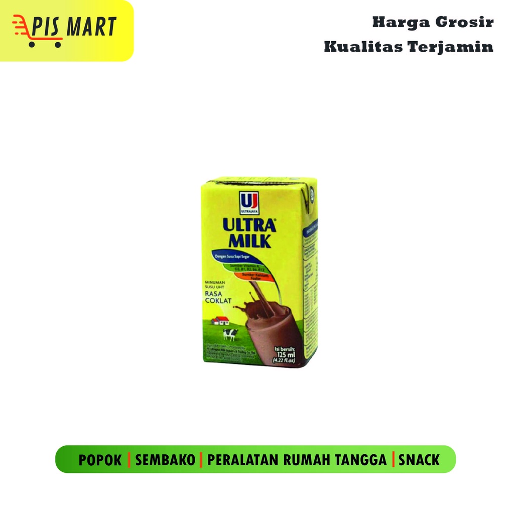 Jual Ultra Milk Susu UHT Coklat 125 ml / 200 ml | Shopee Indonesia