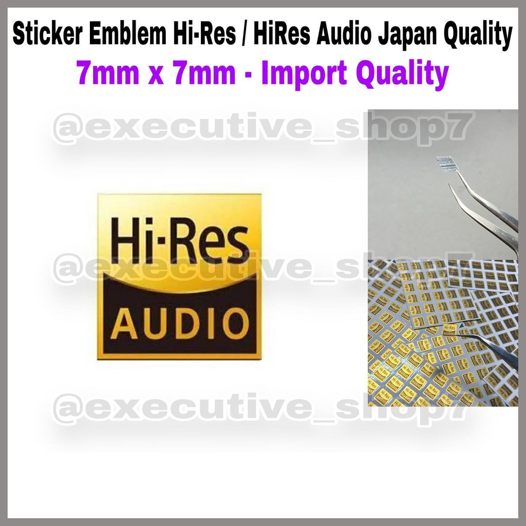 Jual Sticker Emblem Hi-Res Audio Japan Quality 7mm x 7mm - Import ...