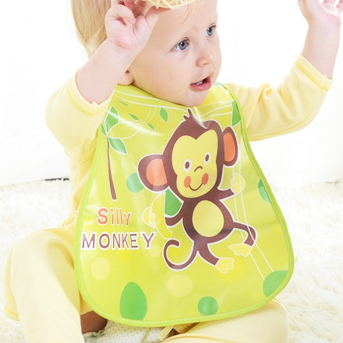 Jual Slaber Plastik Slabber Plastic Celemek Bayi Waterproof Baby Bib ...
