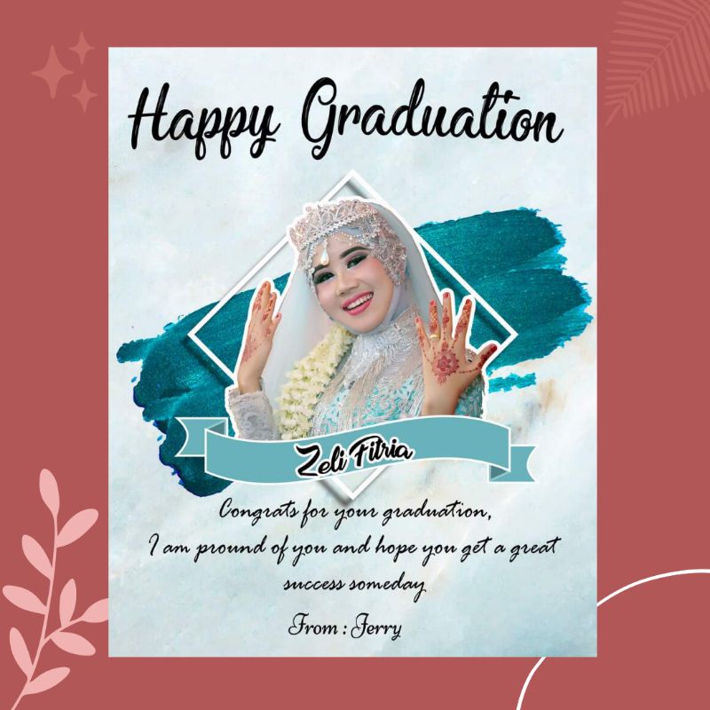 Jual Edit Foto Ucapan Garduation Wedding Birthdaay | Shopee Indonesia