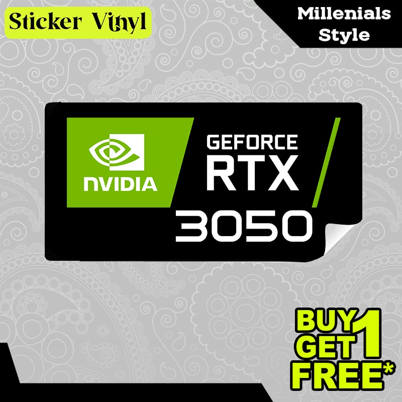 Jual Stiker Sticker Nvidia Geforce RTX Ray Tracing 3050 Kartu Grafis PC ...
